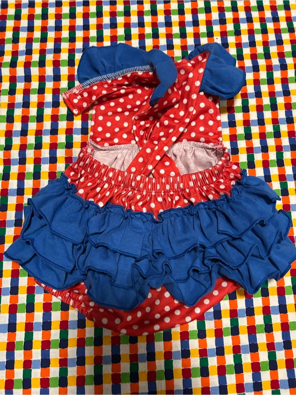 One Pieces | Ole Miss Colonial Reb Red Polka Dot Baby Romper With Blue ...